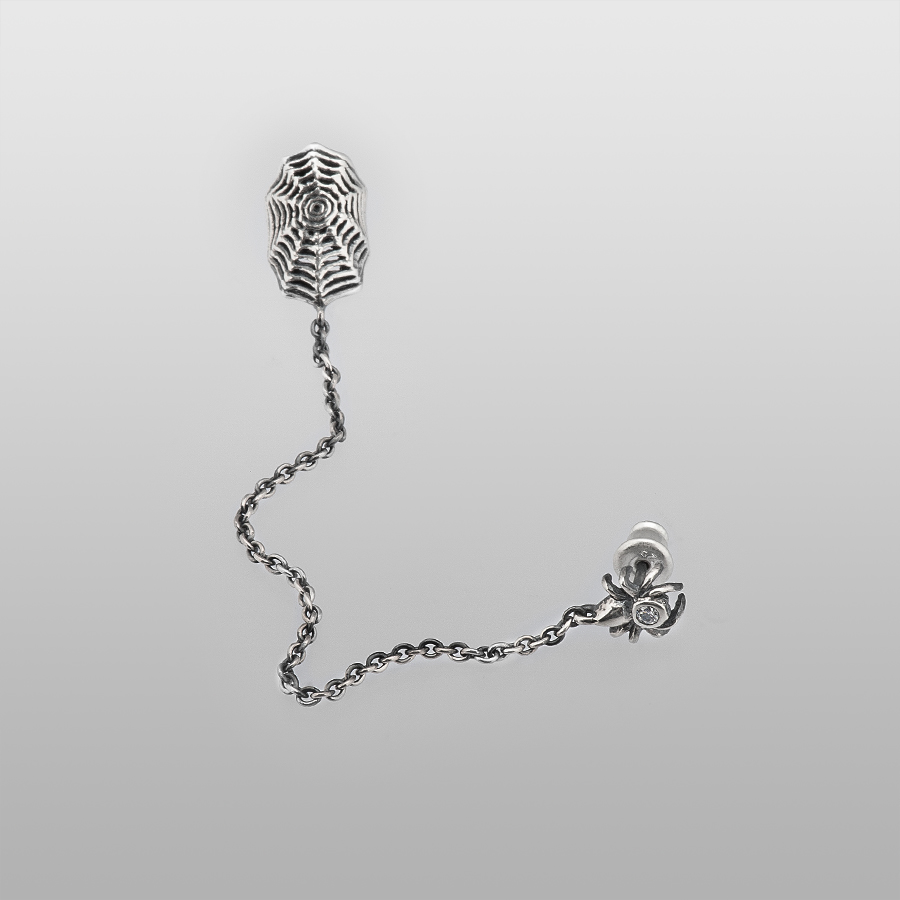 Spider & Web (SingleChain-Zirconia) | Pierces & Ear Cuffs by Oz ...