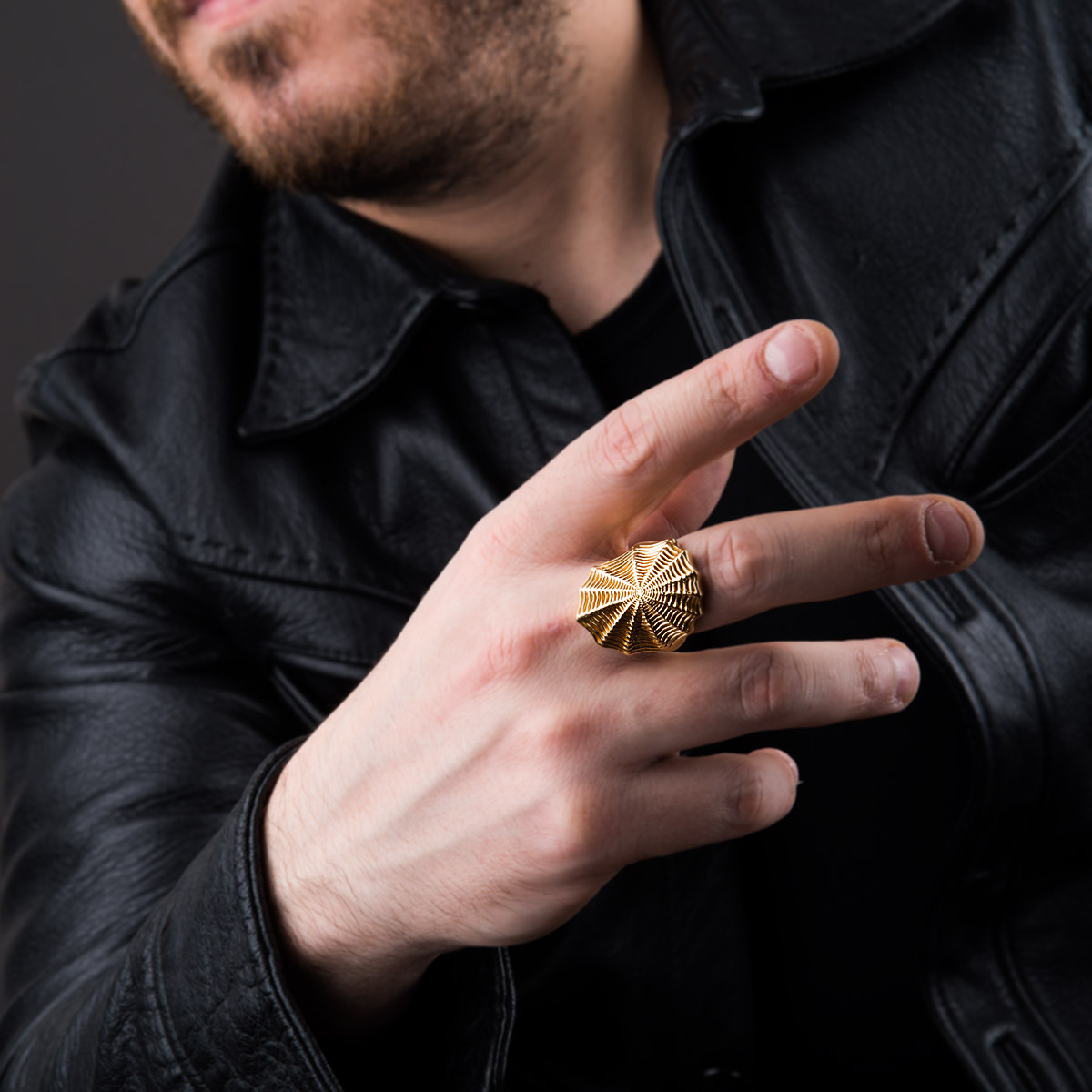 The Web (Gold) | Rings by Oz Abstract Tokyo | Online Boutique Oz ...